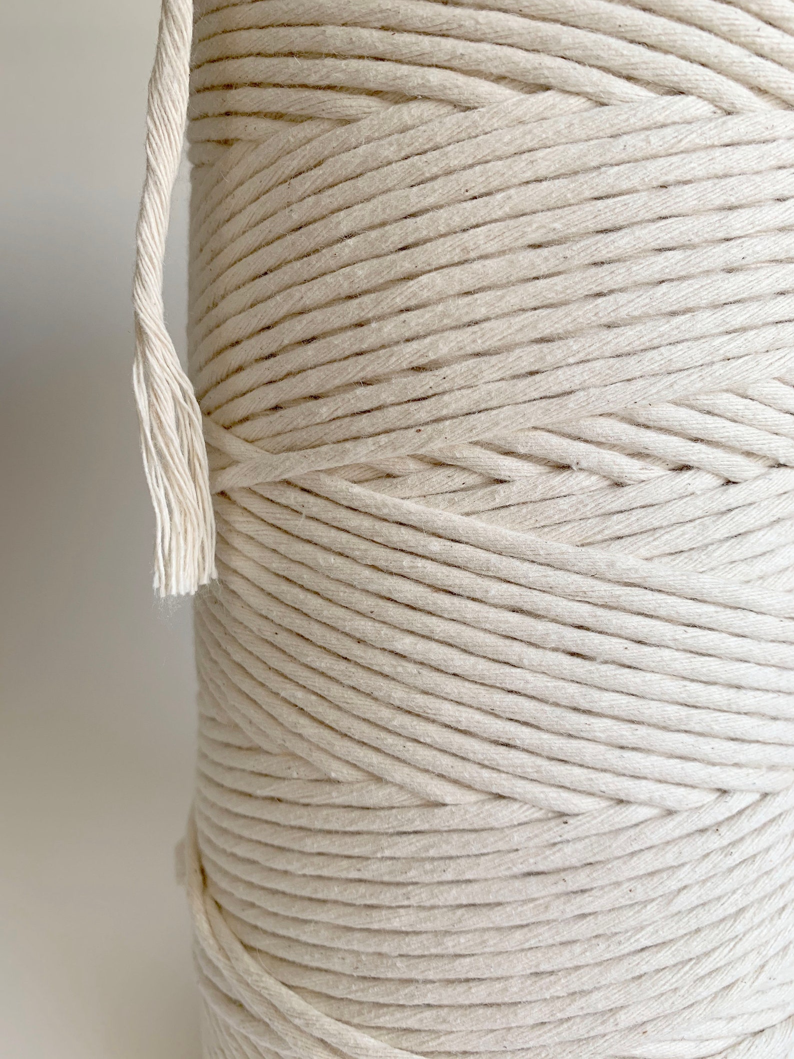 5mm Single Strand Cotton Macrame Cord / Bulk Fiber Art String | Etsy