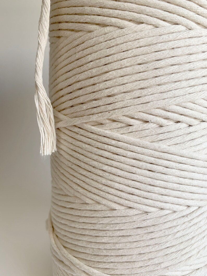 5mm Single Strand Cotton Macrame Cord / Bulk Fiber Art String - Etsy