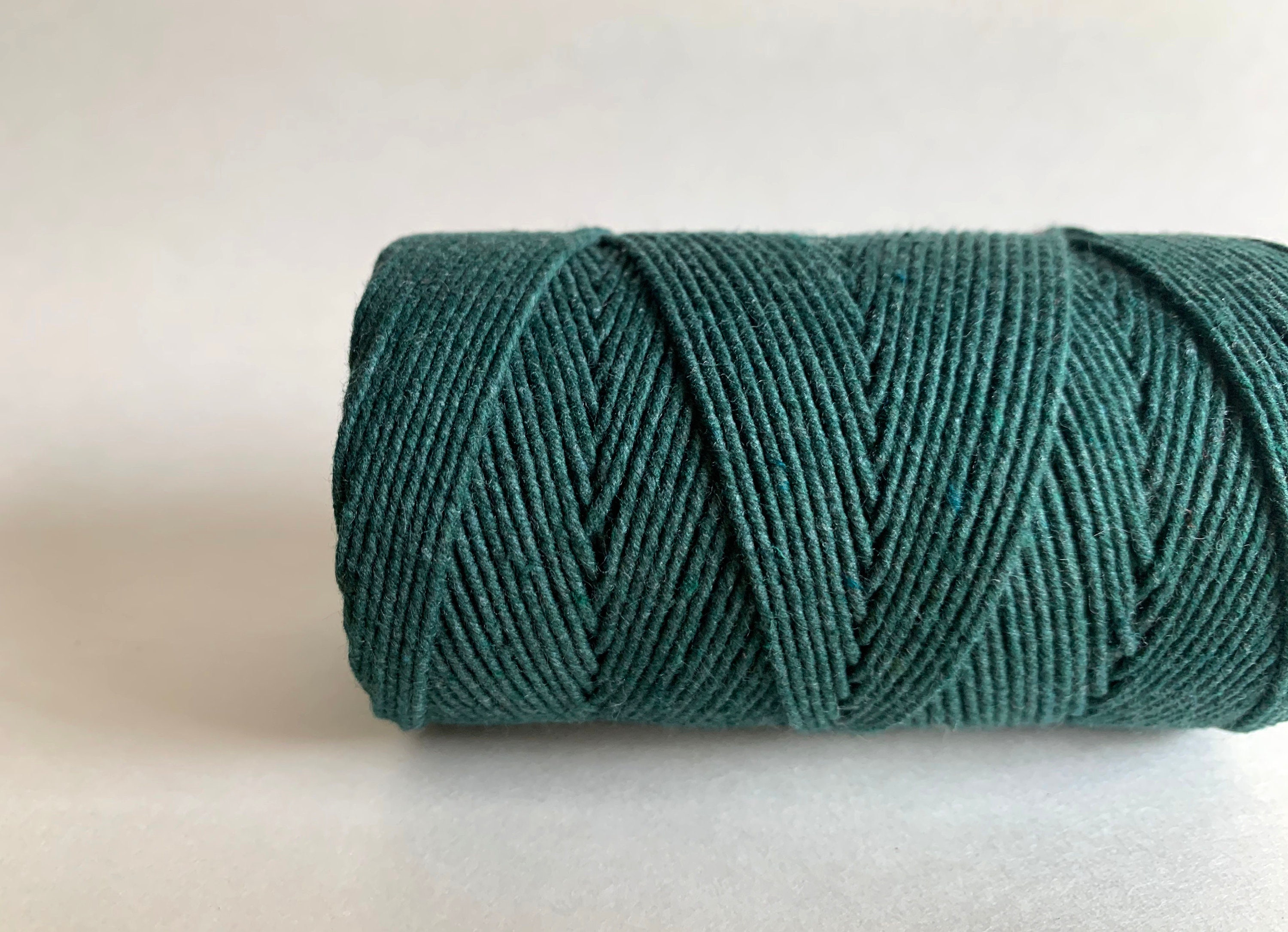 2mm 2 Strand Cotton Macrame String Forest green | Etsy