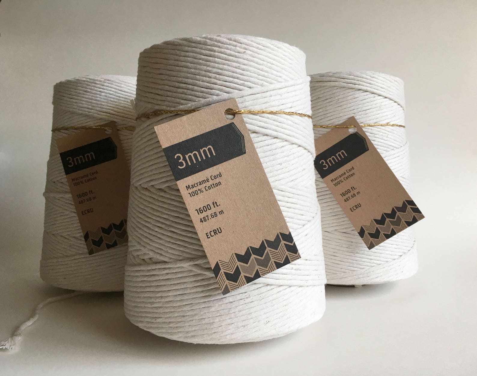 3mm Single Strand Cotton Macrame Cord / Bulk Fiber Art String - Etsy