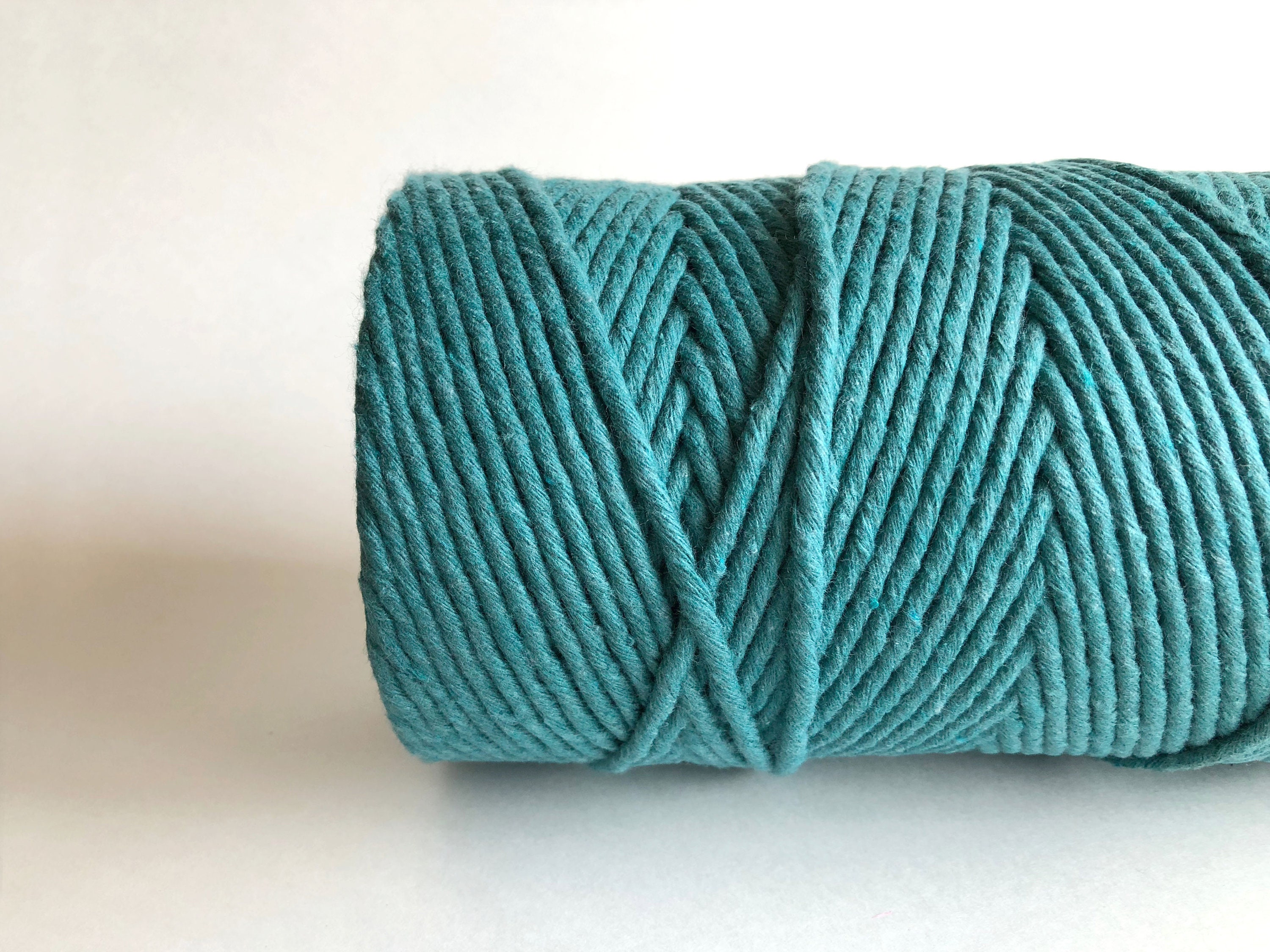 4mm Single Strand Cotton Macrame String Teal / Turquoise / | Etsy