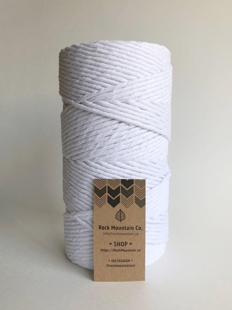 4mm Single Strand Cotton Macrame String Coconut White | Etsy