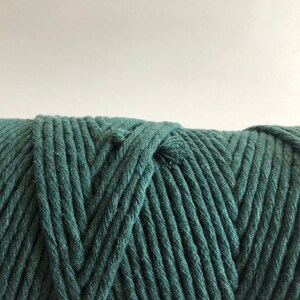 4mm Single Strand Cotton Macrame String - Dark Forest Green Craft Cord ...