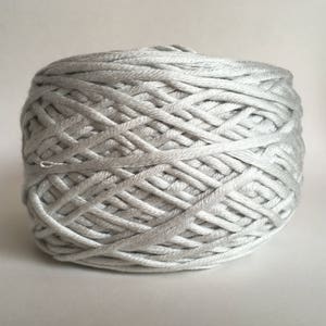 3mm Silver Light Gray Macrame Cord / Soft Knotting String / 100% Cotton ...