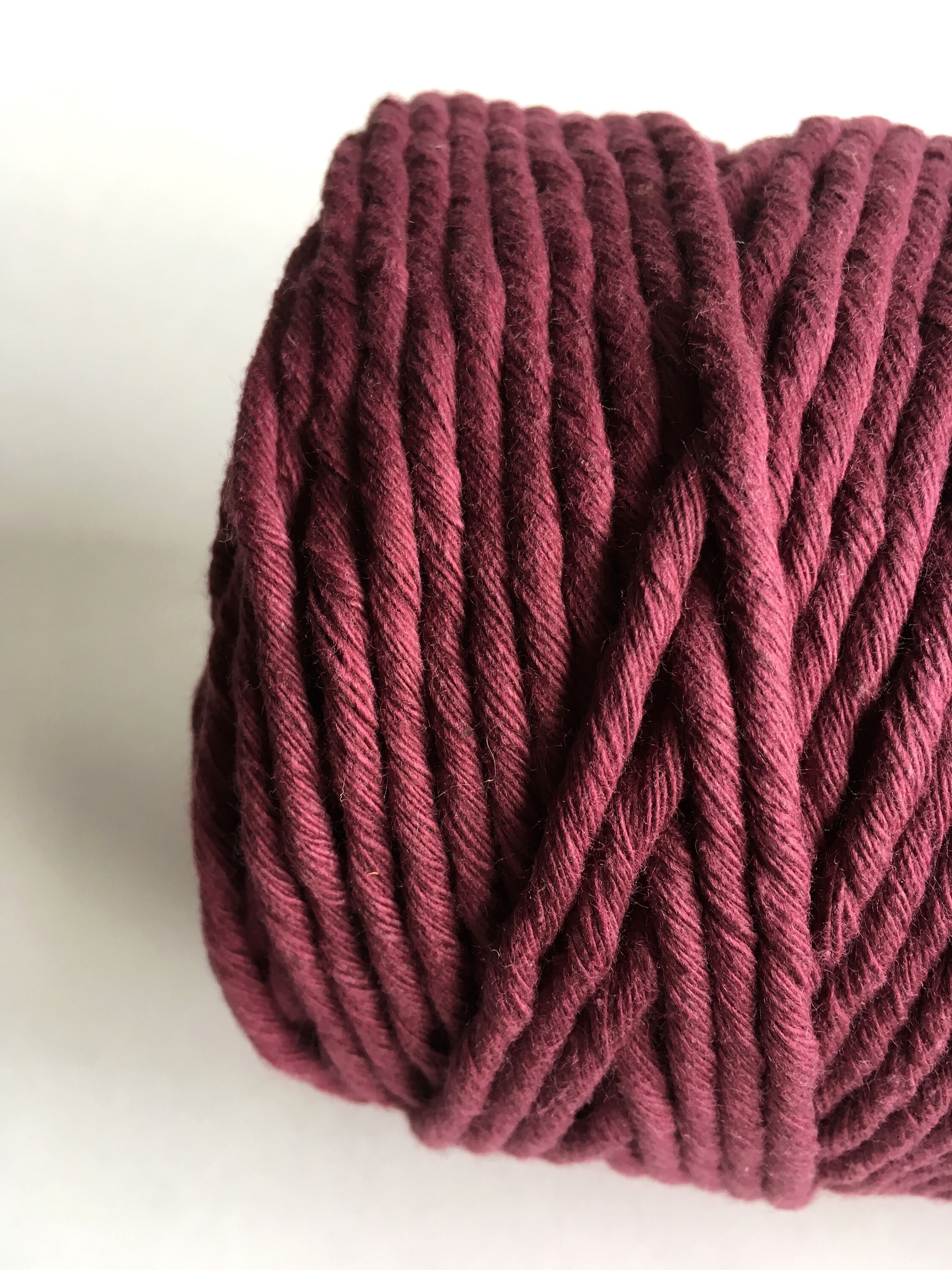 4mm Single Strand Cotton Macrame String Burgundy / Cherry | Etsy