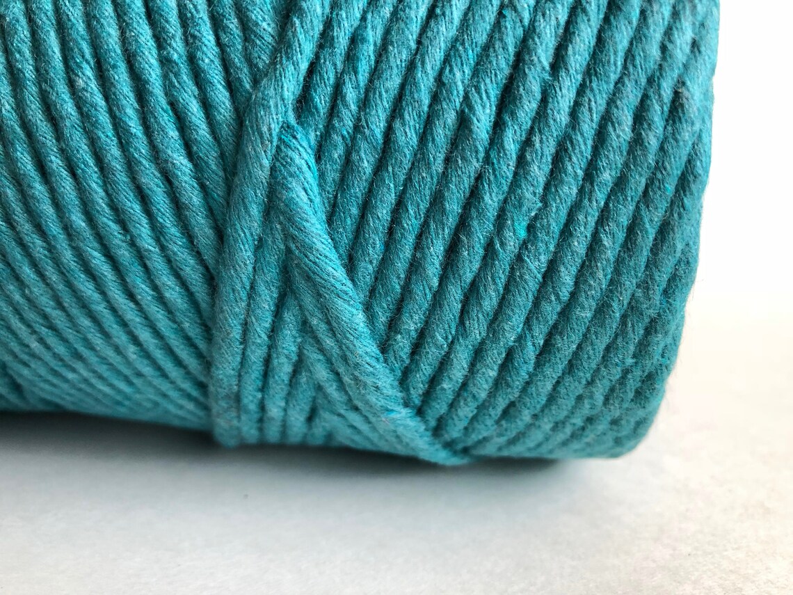 4mm Single Strand Cotton Macrame String Teal / Turquoise / - Etsy