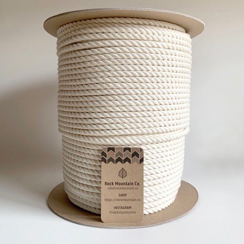 8mm Single Strand Cotton Macrame Cord / Bulk Fiber Art String | Etsy