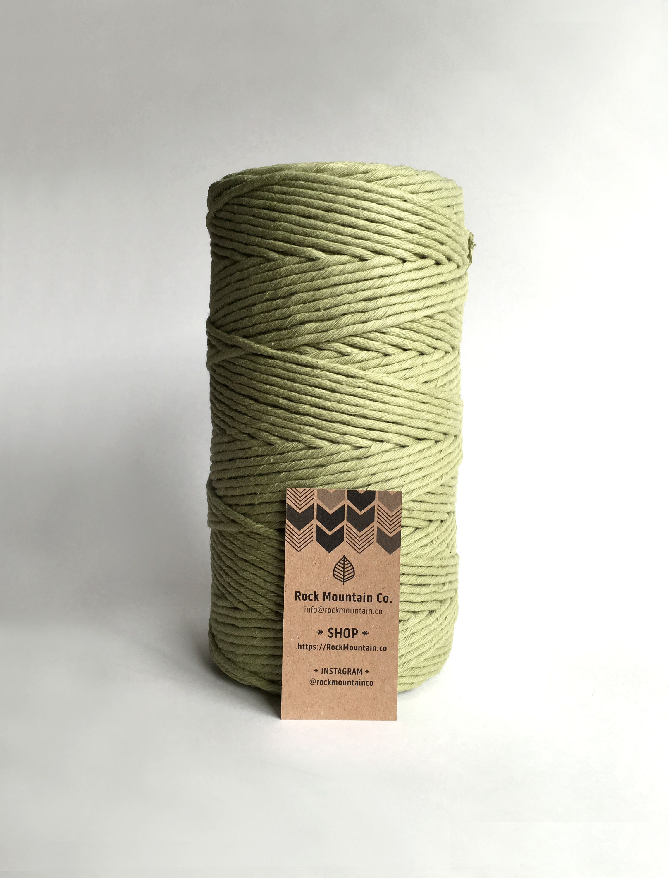 4mm Single Strand Cotton Macrame String - Light Green / Sage / Avocado ...