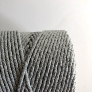 4mm Single Strand Cotton Macrame String - Harbor / Light Gray Craft ...