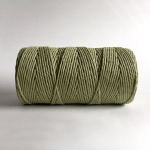 4mm Single Strand Cotton Macrame String - Light Green / Sage / Avocado ...