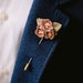 Flower Lapel Pin for Men, Wedding Boutonniere Brooch, Suit Lapel Pin ...