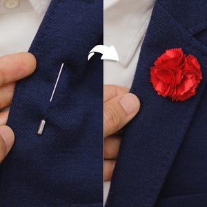Blush Flower Lapel Pin for Men - Wedding Boutonniere - Multiple Color ...