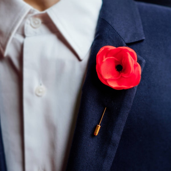 Poppy Lapel Pin - Etsy