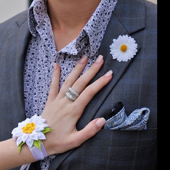 Daisy Lapel Pin Daisy Suit Boutonniere Flower Lapel Pin | Etsy