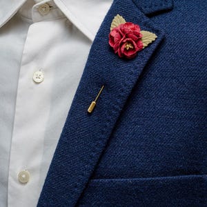 CHOOSE Your COLOR Pins, Floral Butonniere, Men Lapel Pin, Pastel ...