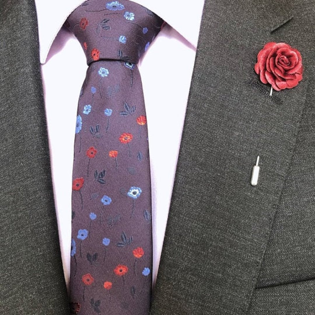 Flower Pin, Men's Rose Lapel Pin, Suit Boutonniere, Suit Lapel Pin ...
