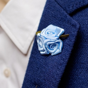 Light Blue Pin, Groomsmen Brooch, Blue Lapel Pin, Brooch Pins for Men ...