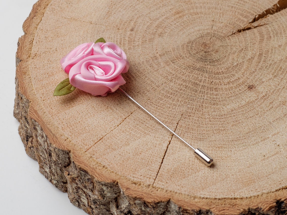 Rose Flower Lapel Pin Groomsmen Proposal Accessories For | Etsy
