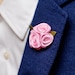Set of 5, Men Lapel Pin, Rose Boutonnieres, Red Lapel Pins, Engagement ...