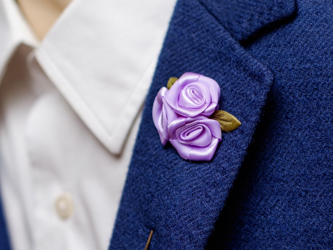 Rose Flower Lapel Pin Groomsmen Proposal Accessories For | Etsy