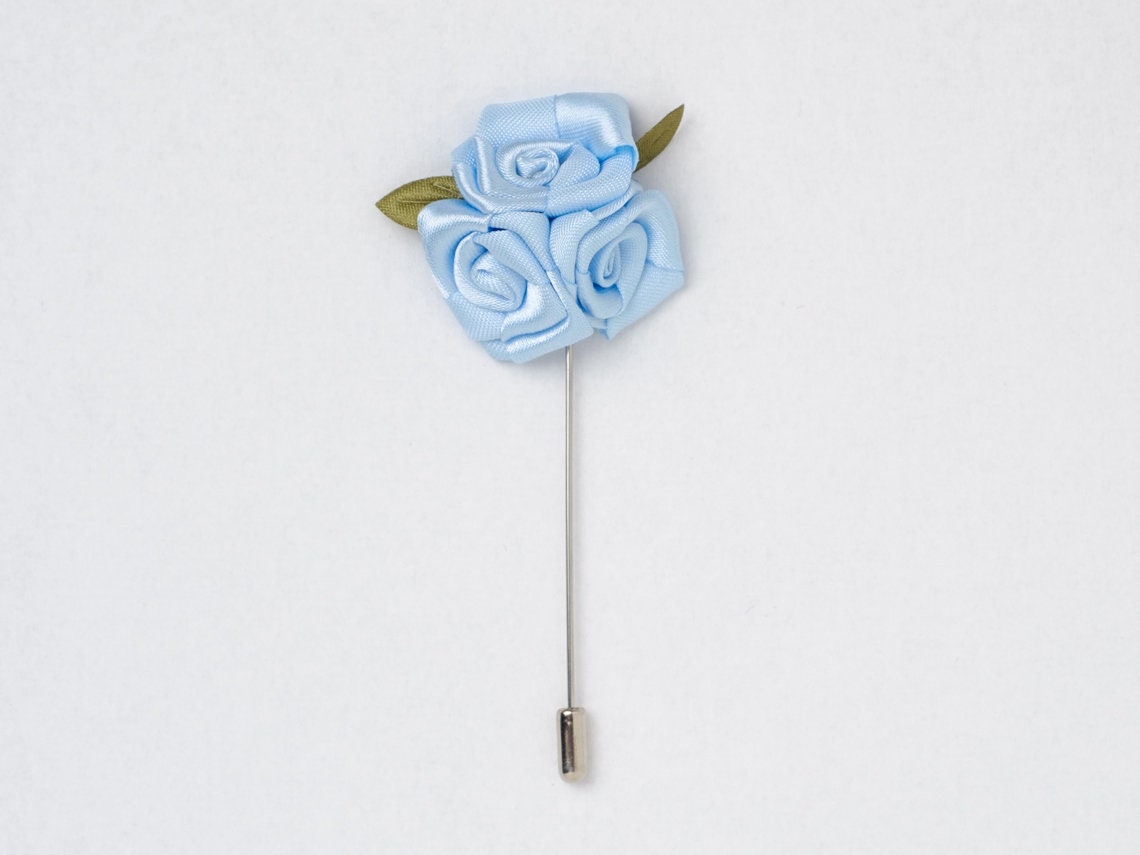 Light Blue Pin, Groomsmen Brooch, Blue Lapel Pin, Brooch Pins for Men ...