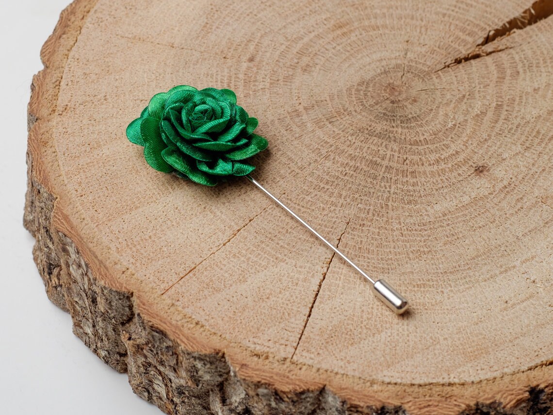 Emerald Green Carnation Lapel Pin Suit Boutonniere St. - Etsy UK