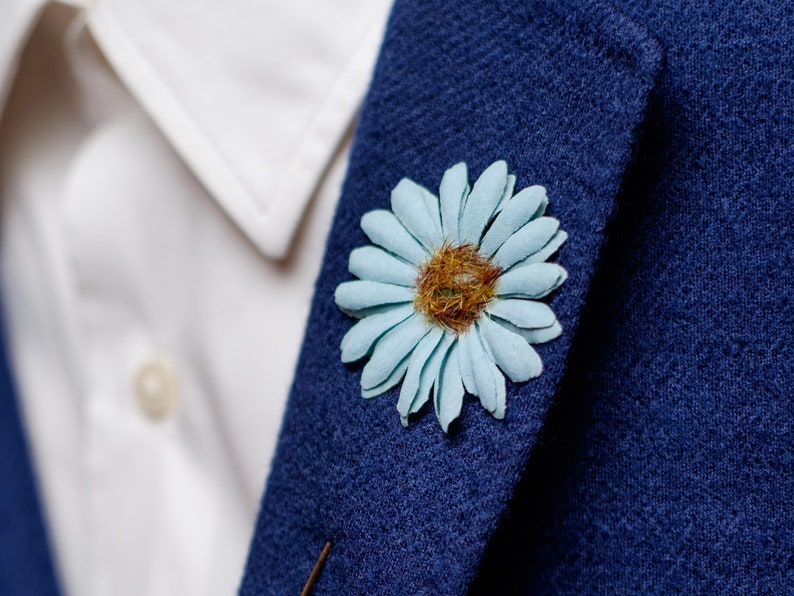 Daisy Lapel Pin, Daisy Suit Boutonniere, Flower Lapel Pin, Daisy ...