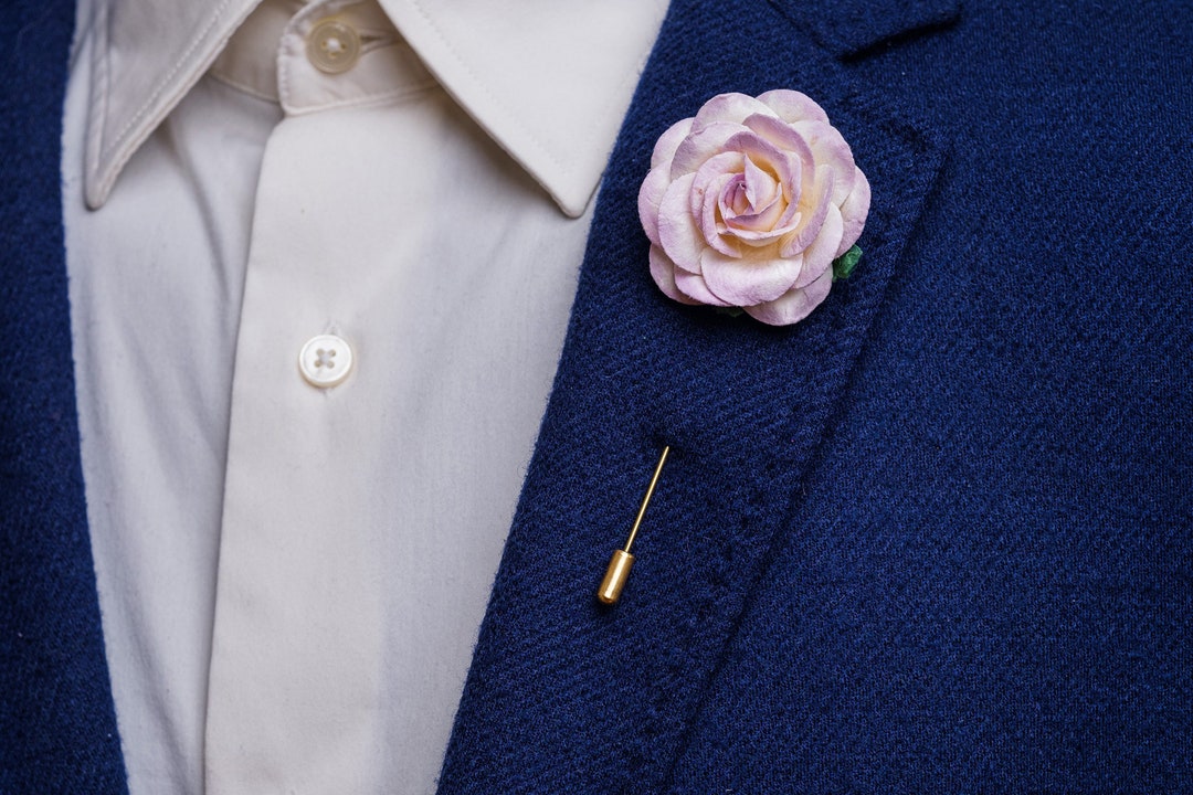 Lavender Ombre Flower Lapel Pin, Formal Suit Brooch, Grading Lilac ...