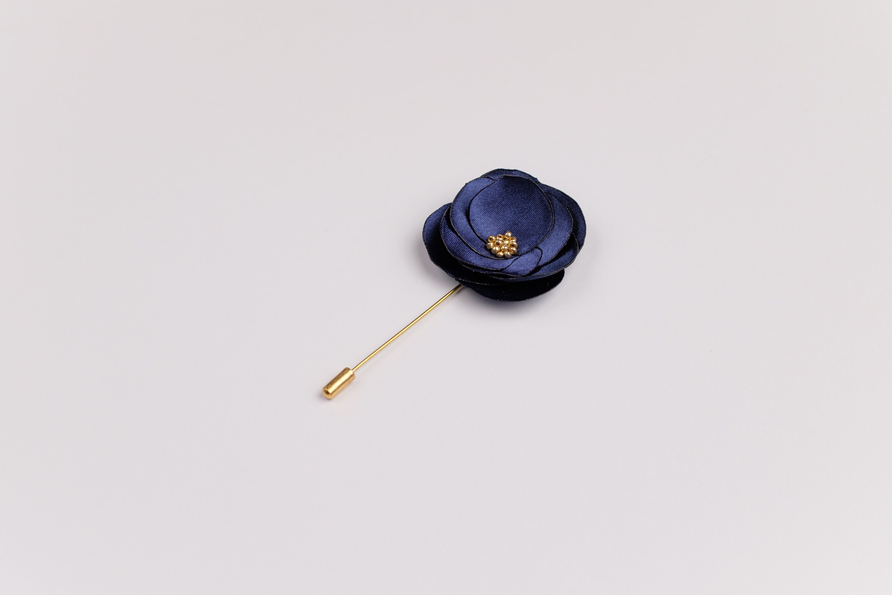 Formal Navy Blue Rose Lapel Pin Groom Boutonniere Husband Gift ...