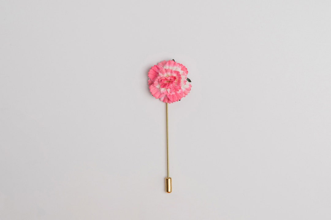 Small Pink Ombre Carnation Flower Pin, Graduation Gift Idea, Stylish ...