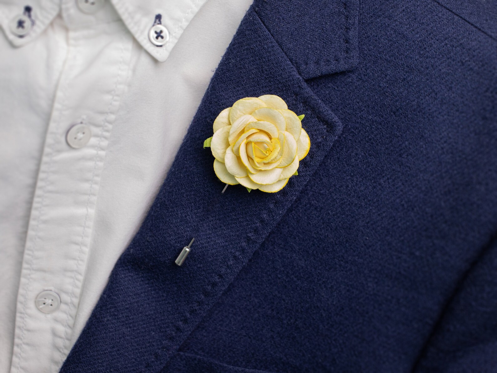 Stylish Lapel Pin for Suits Pastel Yellow Rose Brooch Pin - Etsy