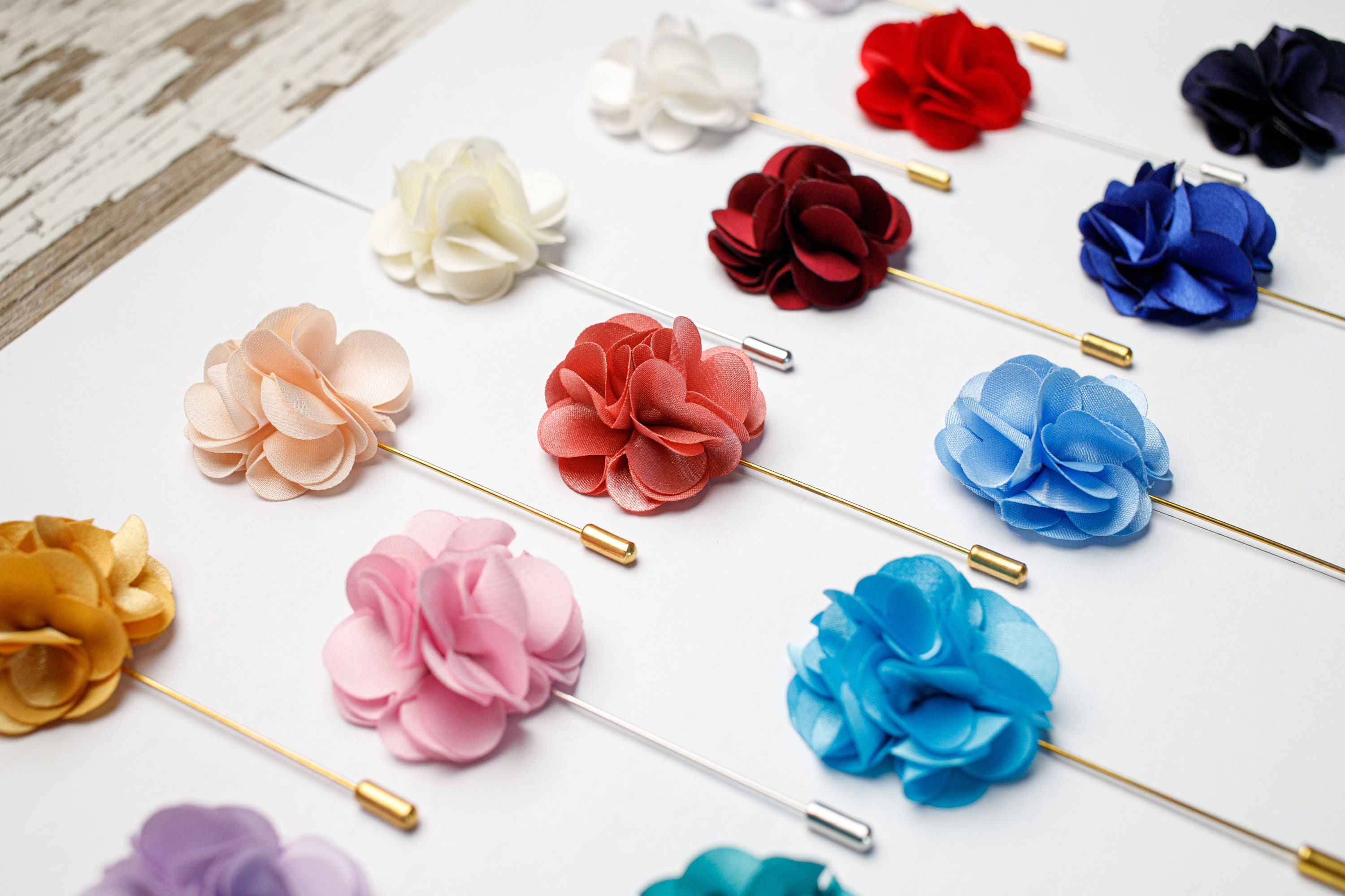 Everyday Elegant Lapel Pin Many Colors Available Carnation - Etsy