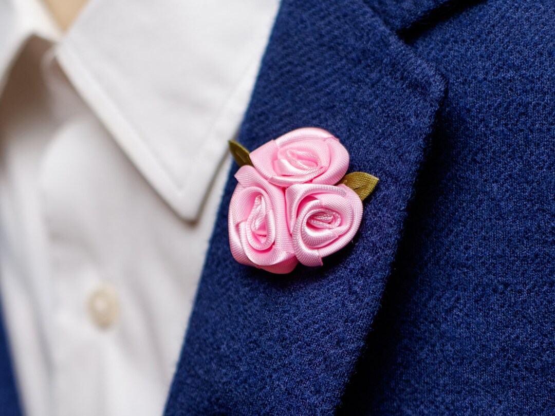 Rose Flower Lapel Pin, Groomsmen Proposal, Accessories for Them, Pink ...