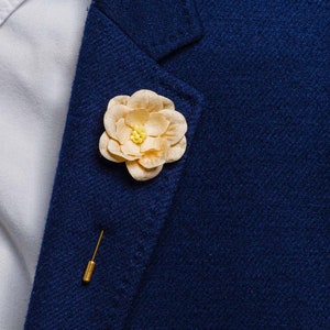 Gardenia Boutonniere Men, Suit Jacket Lapel Flower, White Rose Lapel ...