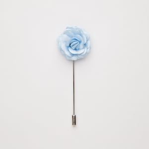 Wedding Lapel Pin Men, Light Blue Lapel Pin, Rose Boutonniere, Flower ...