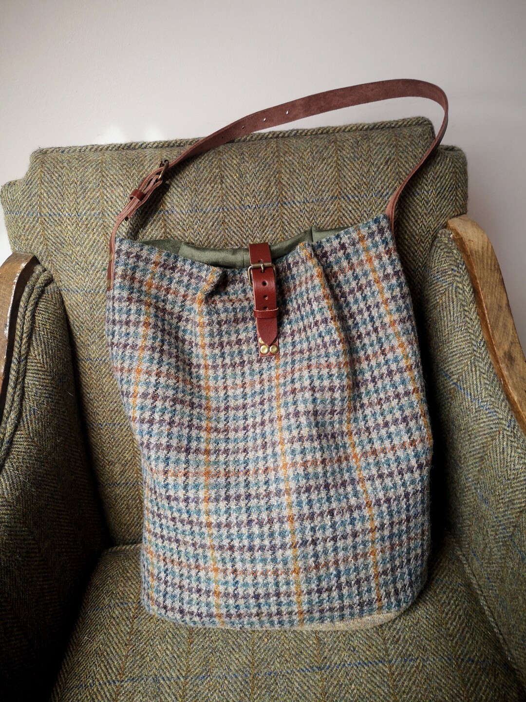 Sam Harris Tweed Bucket Bag - Etsy