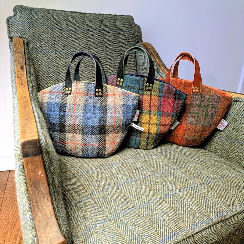 Harris Tweed Bucket Bags - Etsy
