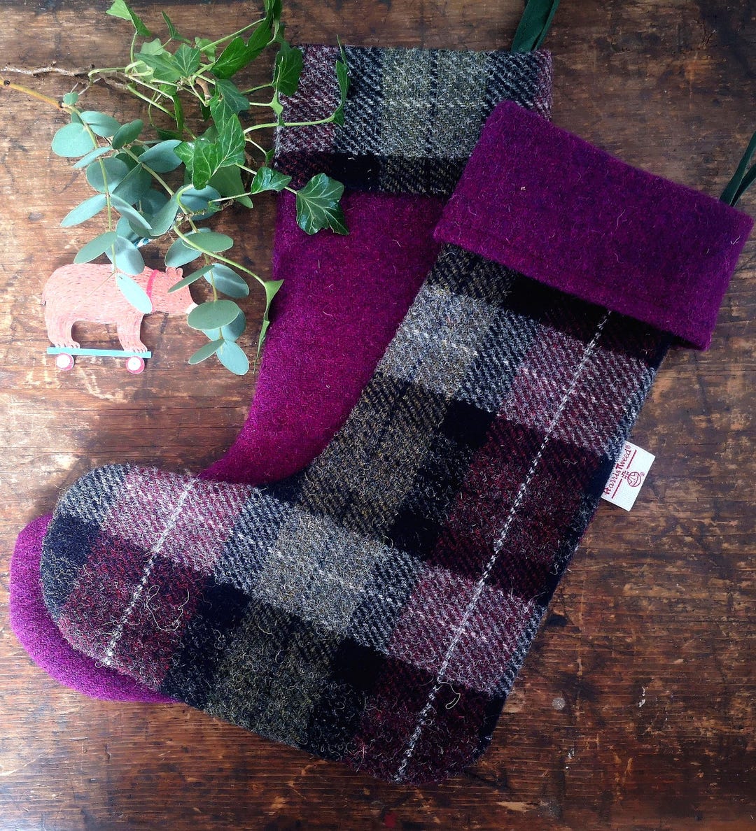 Harris Tweed Christmas Stocking - Etsy