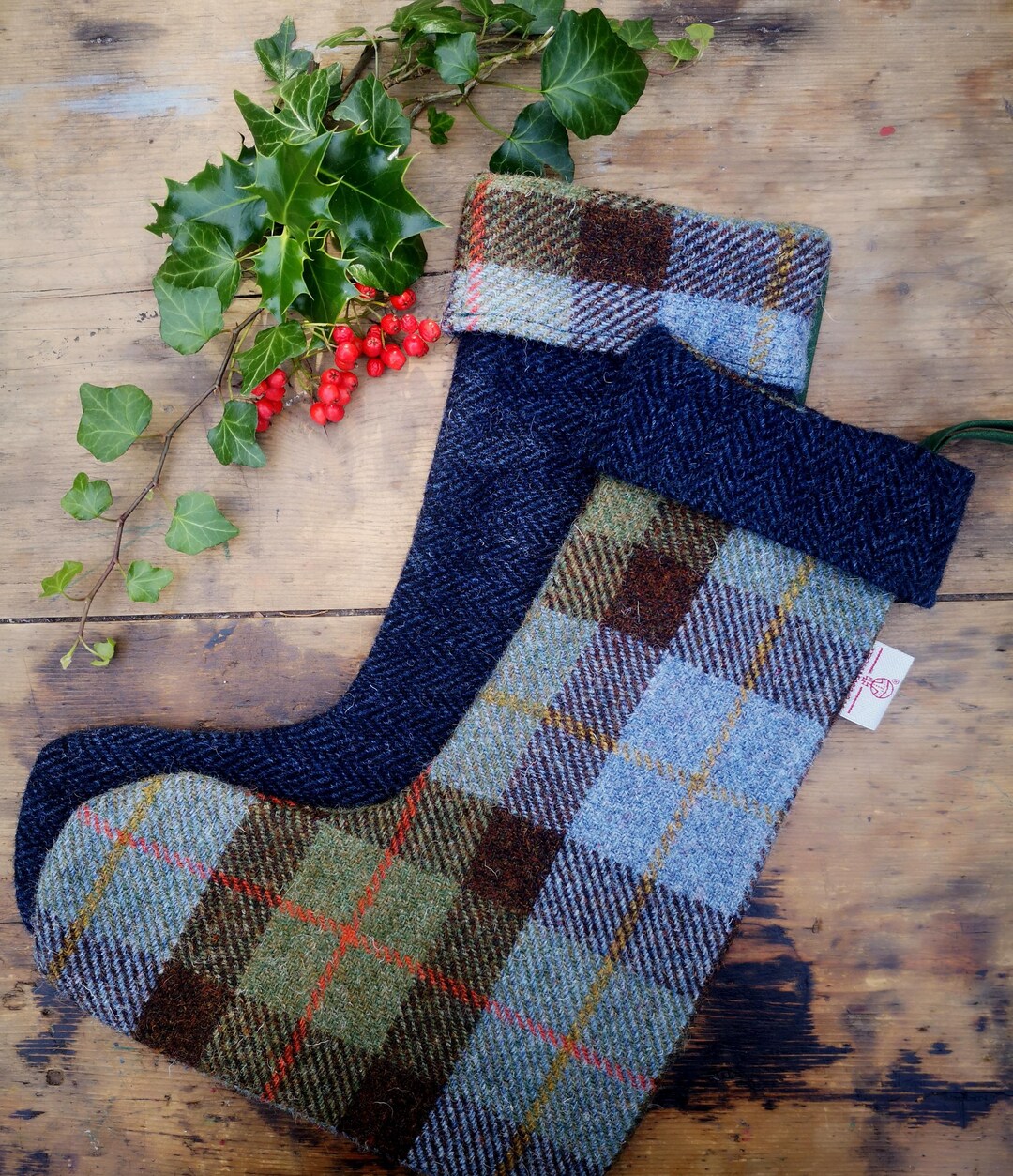 Harris Tweed Christmas Stocking - Etsy