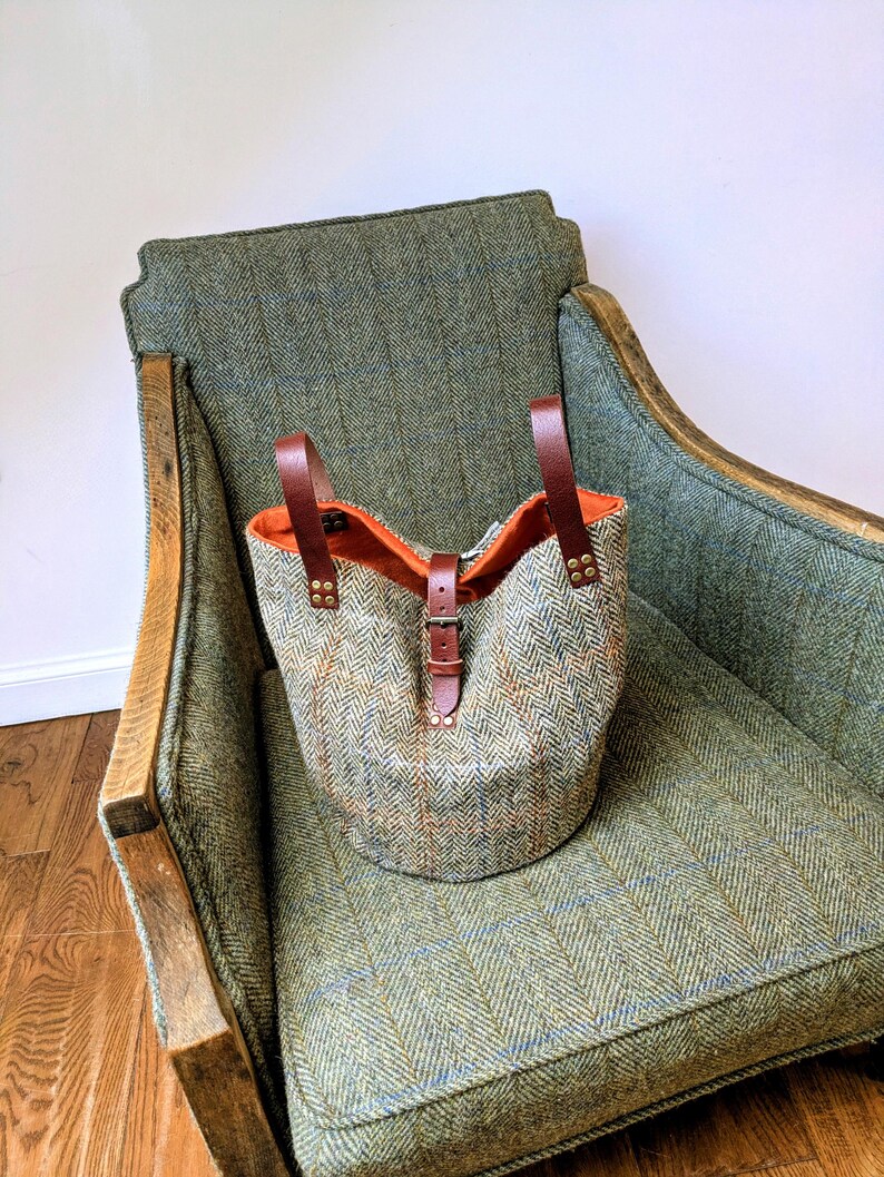 New Jodi Harris Tweed Tote Bucket Bag - Etsy