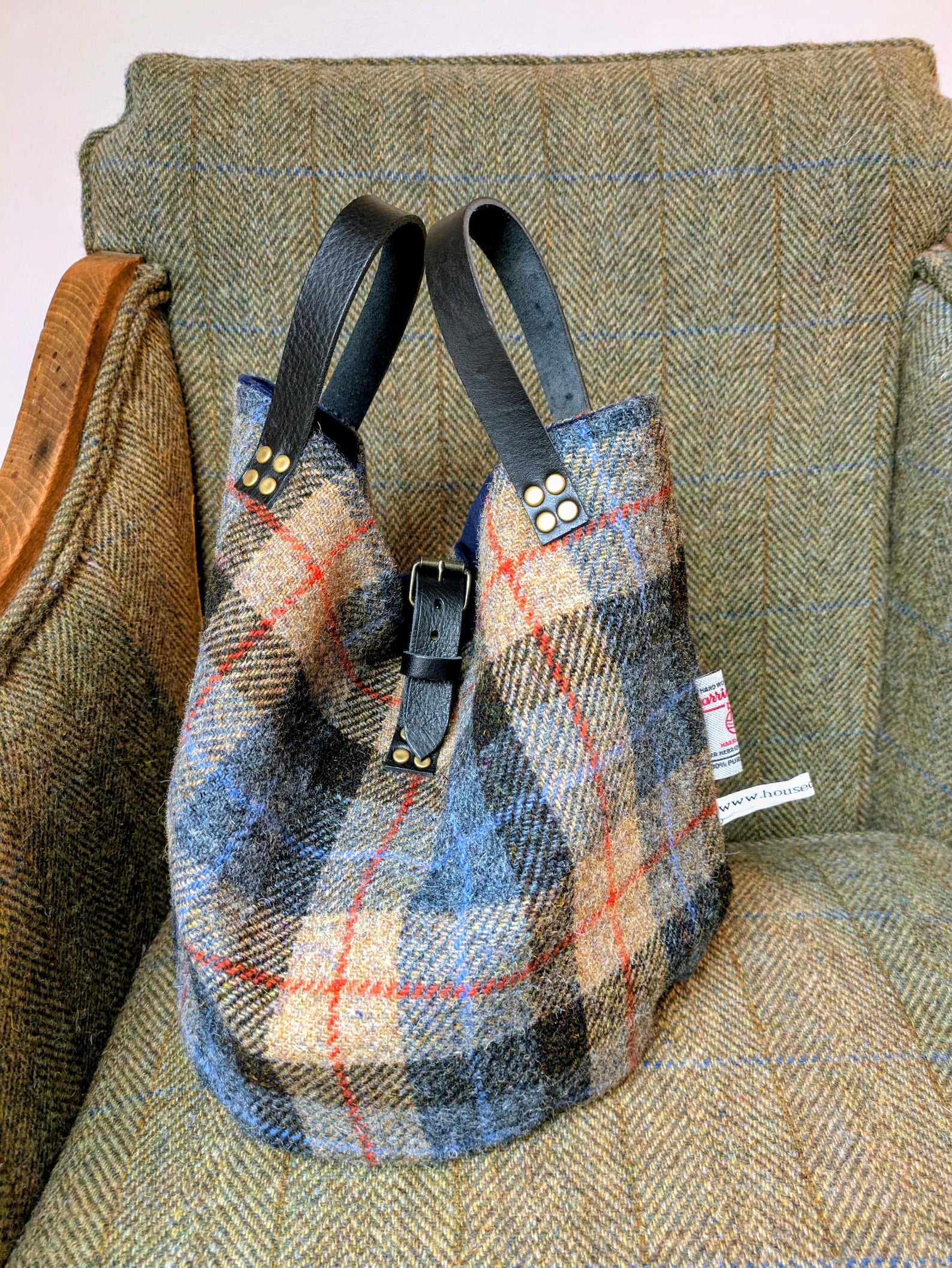 New Nadia Harris Tweed Tote Bucket Bag - Etsy