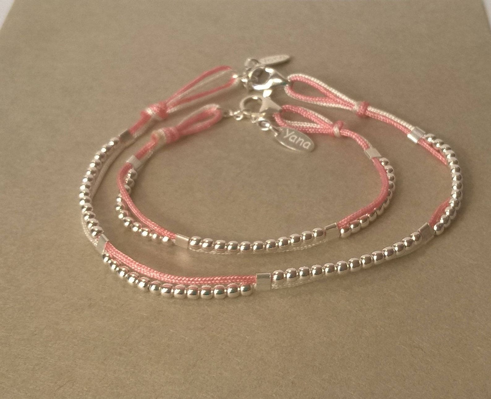 “like Mother – Like Daughter” Duo Bracelets in 925 Silver - Etsy