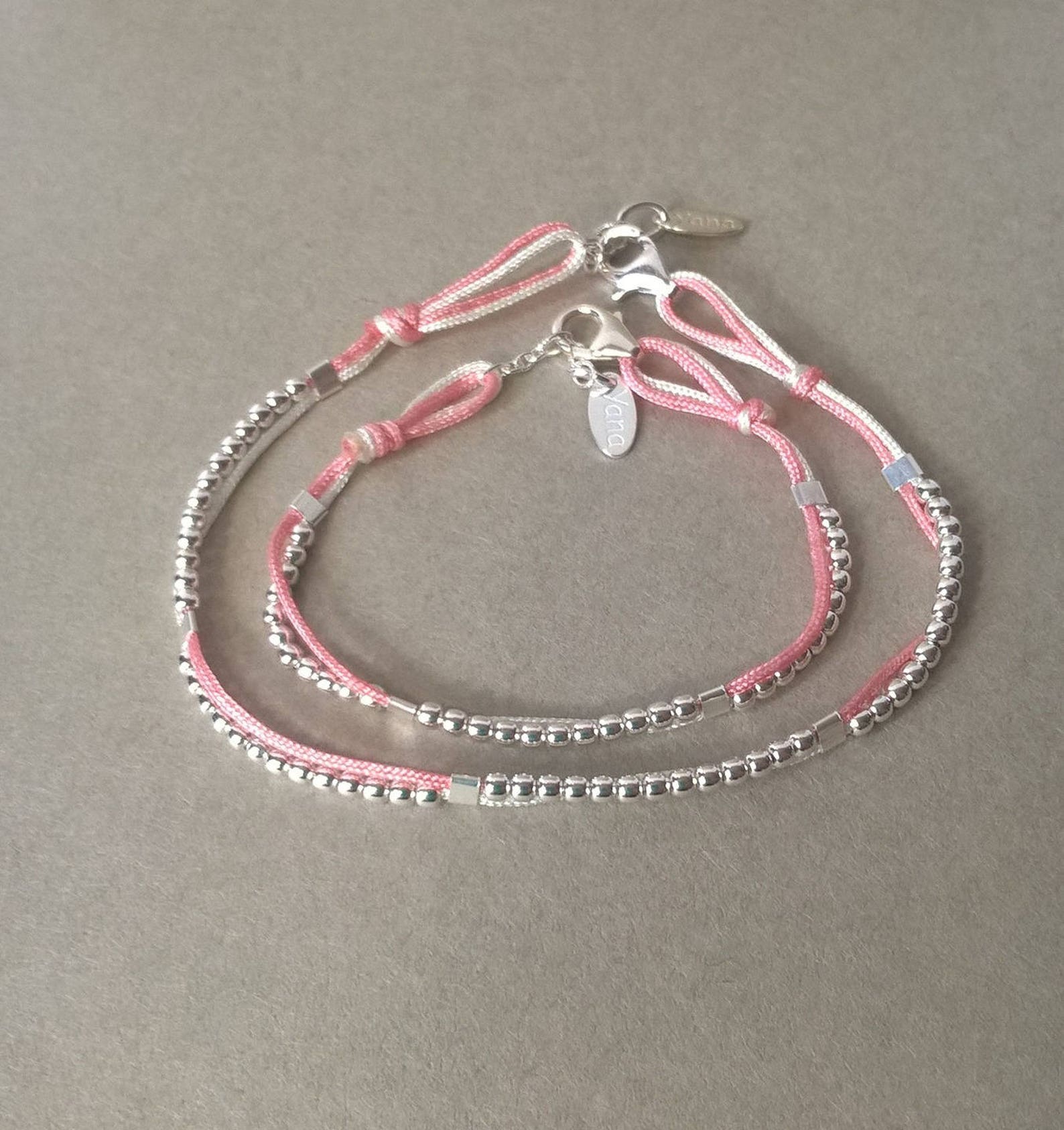 “like Mother – Like Daughter” Duo Bracelets in 925 Silver - Etsy