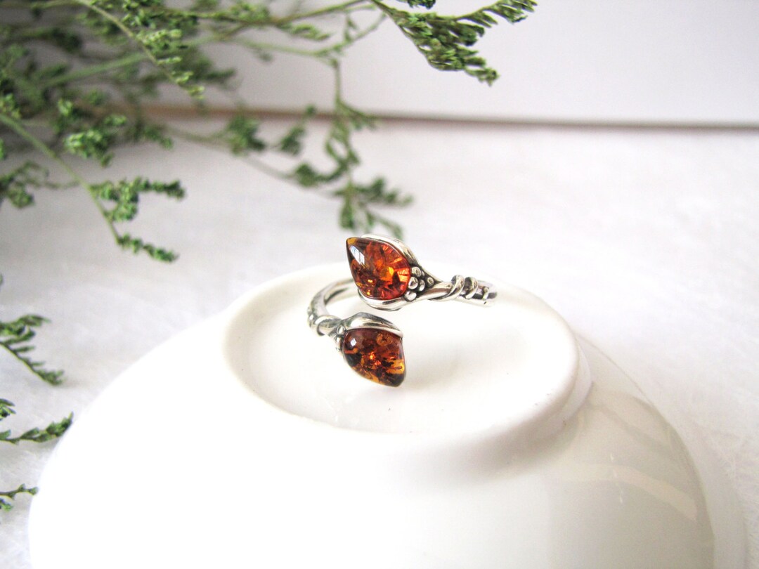 Honey Baltic Amber Ring, Natural Baltic Amber From Poland, Delicately ...