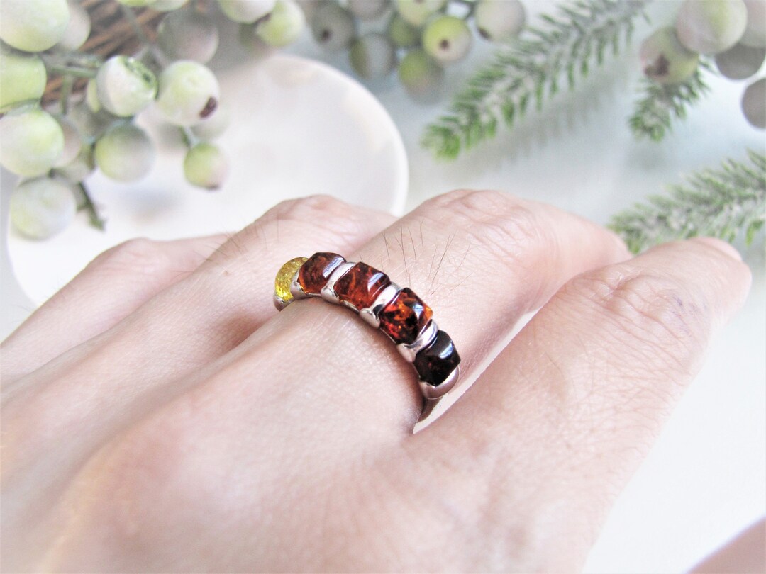 Honey Baltic Amber Ring, Amber Ring, Natural Amber Ring, Ring, Fine ...