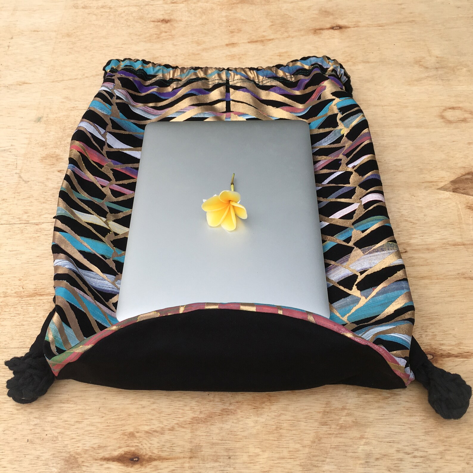 Oversized Canvas Drawstring Backpack, Designer Rucksack, Unique Vegan ...