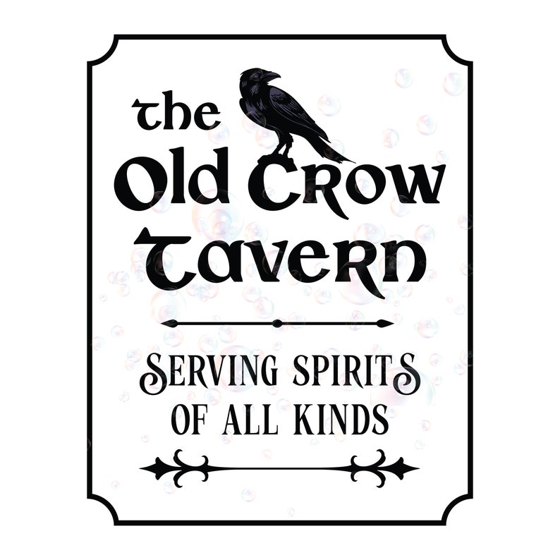 Old Crow Tavern Pub Sign SVG DFX Cut File Cricut Silhouette Cameo ...