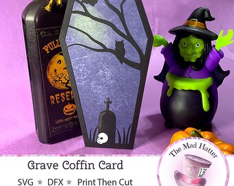 Boo Halloween Coffin Card - Etsy
