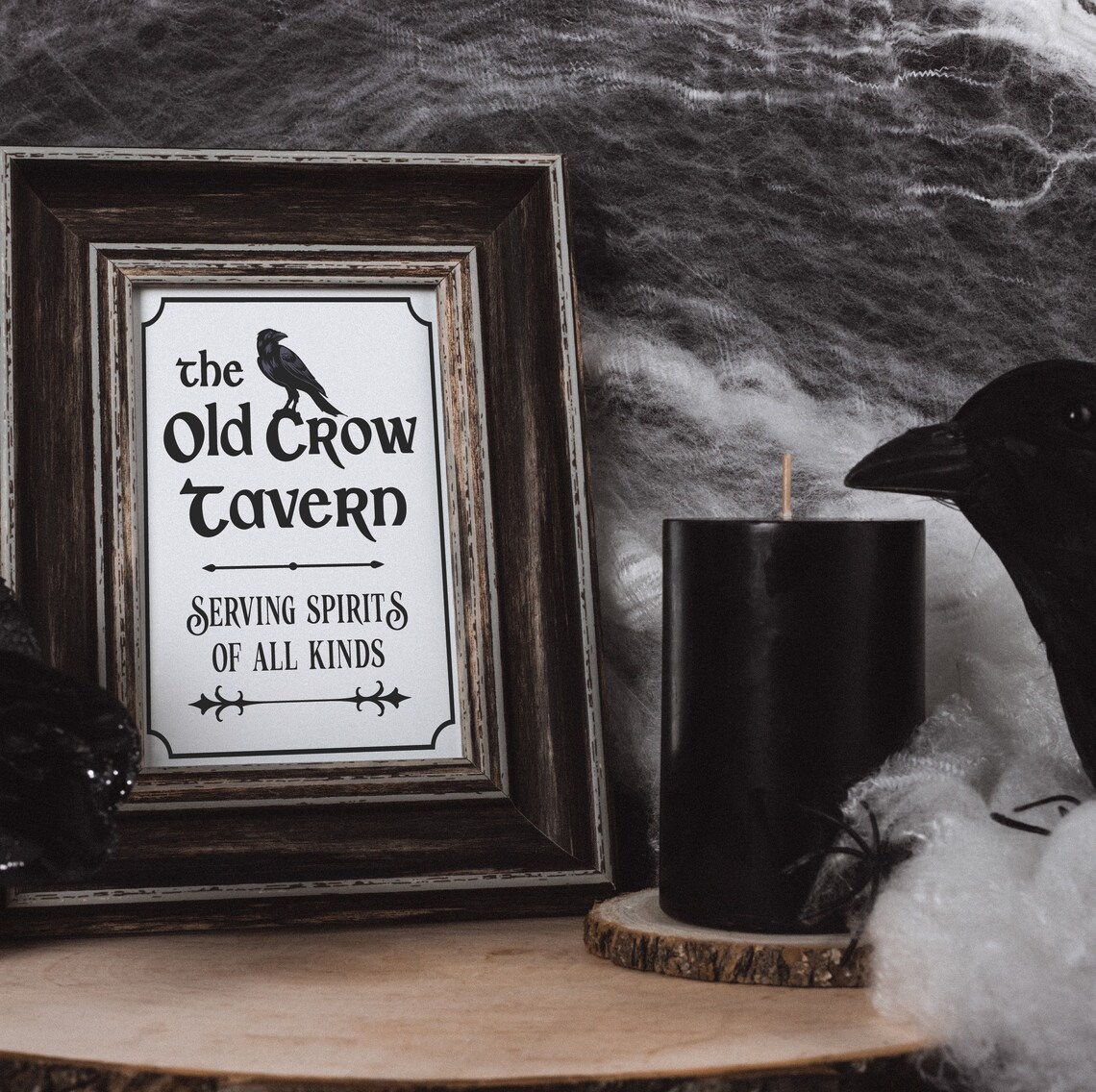 Old Crow Tavern Pub Sign SVG DFX Cut File Cricut Silhouette Cameo ...