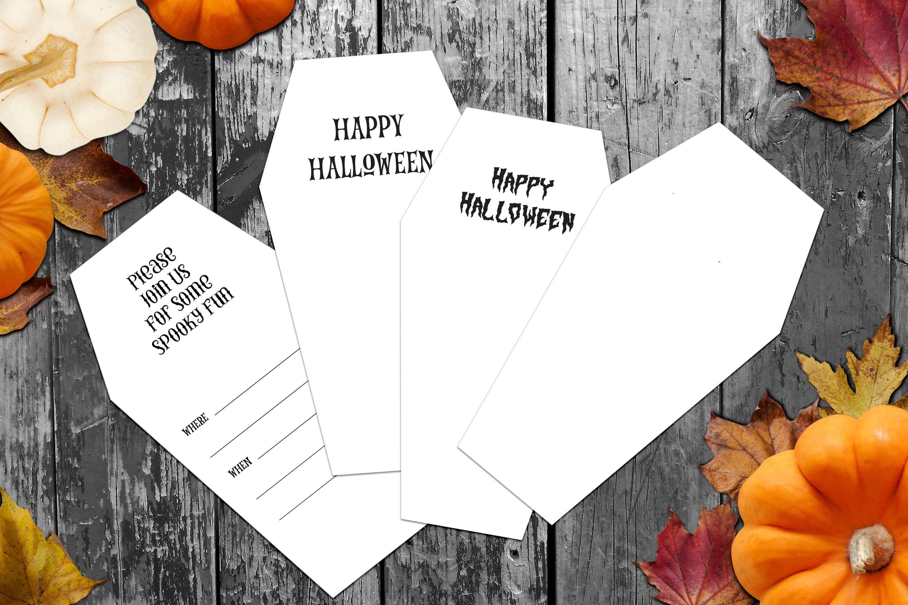 Caution Halloween Coffin Card - Etsy